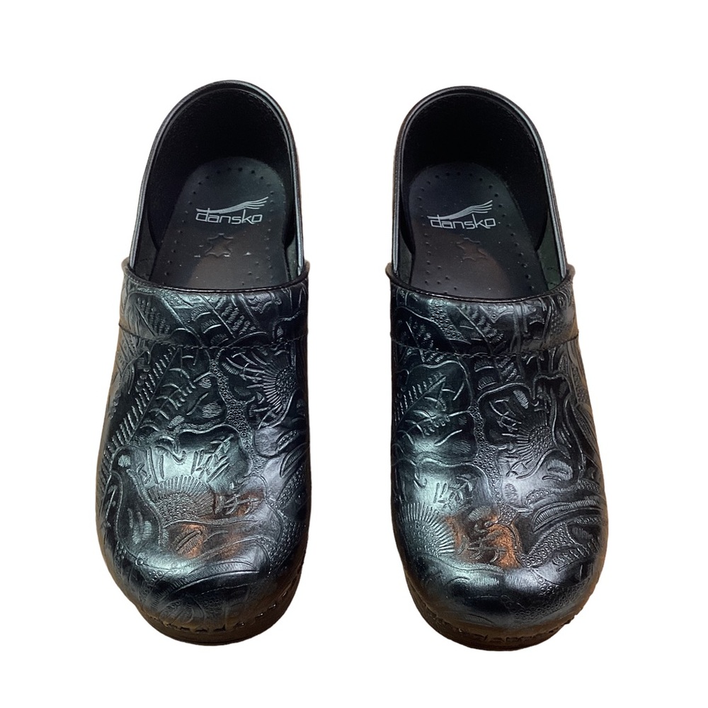 Dansko Embossed Leather Clog Mule - Gem